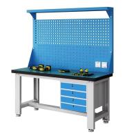 China Sturdy Construction Steel Heavy Duty Industrial Workbench with Drawers for sale