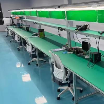 China Customized 1200*1200*3600 Mobile Phone Technician Repairing Workstation Desk Assembly for sale