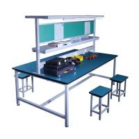 China Customized 1200*1200*3600 Mobile Phone Technician Repairing Workstation Desk Assembly for sale
