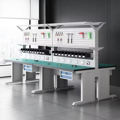 China 2000 QF-Workbench Industrial Aluminum Assembly Line Worktable with Drawers for sale