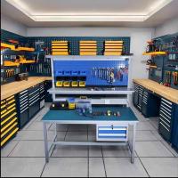 China Modular Antistatic Desk for Heavy Duty Tools Cabinet Auto Repair 2000mm 1200*1200*3600 for sale
