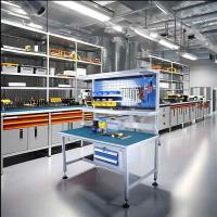 China Modular Antistatic Desk for Heavy Duty Tools Cabinet Auto Repair 2000mm 1200*1200*3600 for sale