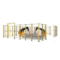 China Workshop Warehouse Robot Isolation Net Guardrail Within Rack Structure 2000*600*2000 for sale