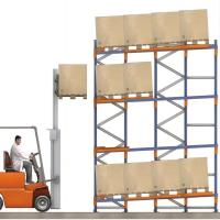 China Conventional Customized Push Back Rack For Warehouse 1000.00cm * 600.00cm * 1000.00cm for sale