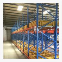 China Heavy Duty Steel Push Back Pallet Racking For High Density Storage for sale