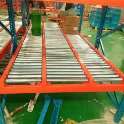 China Customized Pallet Flow Roller Down Pallet Racking For Two Aisle Galvanized / Powder Coating for sale