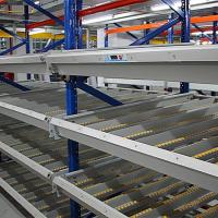 China Q235B Raw Material Fixed Mobility Fluent Carton Rolling Rack For Industrial Shelves for sale