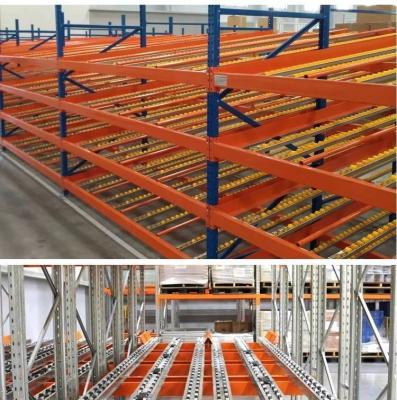 China Q235B Material Fluent Racking Carton Flow Racking System Type With Roller Beds Fifo for sale