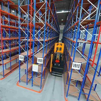 China Fixed Mobility Pallet Racking System For Warehouse Storage High Density Narrow Aisle for sale