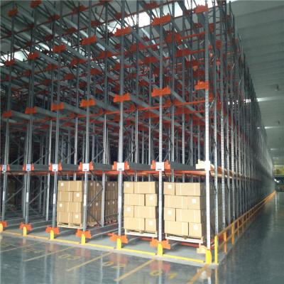 China Heavy Duty 1000-1500kg Pallet Radio Shuttle Racking System For High Capacity Storage for sale