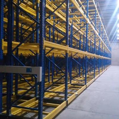 China High Density Electric QF-Mobile Racking Customized Automated Pallet Rack For Warehouse for sale