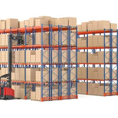 China Mechanical Heavy Duty Pallet Racking Shelves For Fixed Mobility And Double Deep Storage for sale