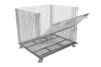 China Stackable Welding Steel Wire Mesh Container with Forklift Pocket Easy to Transport for sale