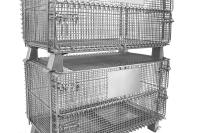 China Stackable Welding Steel Wire Mesh Container with Forklift Pocket Easy to Transport for sale
