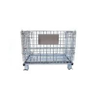 China Foldable Galvanized Storage Cage with Wheels/Casters Made of Mild Steel Easy Assembly for sale