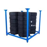China Powder Coating QF-stack Racking for Convenient Customized Steel Foldable Tire Storage for sale