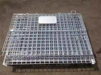 China Steel Warehouse Logistic Trolley Wire Mesh Storage Cage for Flexible Material Storage for sale
