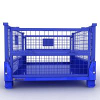 China Mobile Heavy Storage Container Galvanized Pallet Box with Wheels 100.000kg Customized for sale