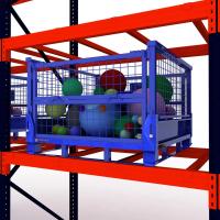 China Mobile Heavy Storage Container Galvanized Pallet Box with Wheels 100.000kg Customized for sale