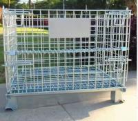China Collapsible Foldable Butterfly Cage Mobile Turnover Cages with Wheels and Open/Closed for sale