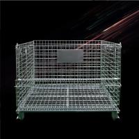 China 800*600*640 Metal Storage Cage Wire Mesh Cages for Warehouse Turnover Open or Closed for sale