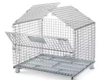 China 800*600*640 Metal Storage Cage Wire Mesh Cages for Warehouse Turnover Open or Closed for sale