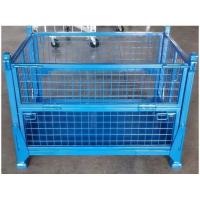 China Customized Foldable Warehouse Storage Container for Logistics Steel Turnover Box for sale