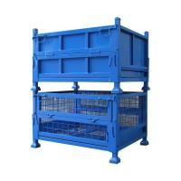 China Customized Foldable Warehouse Storage Container for Logistics Steel Turnover Box for sale