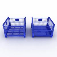 China 100-1500kg Capacity Stackable Steel Pallet Rack Cages For Durable Storage for sale