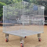 China Warehouse Transport Welded Wire Mesh Basket with Caster 1000*800*1000cm Package Size for sale