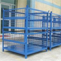 China Multi-Level Racking QIFEI-028 Warehouse Transport Welded Wire Mesh Basket with Caster for sale