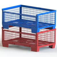China Common Plastic Large Metal Wire Mesh Storage Containers with and Plastic Material for sale