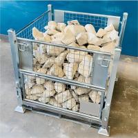 China Foldable QF-Turnover Box Mesh Side Panel Storage Unit For Industrial And Warehousing for sale