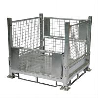China Foldable QF-Turnover Box Mesh Side Panel Storage Unit For Industrial And Warehousing for sale