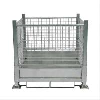 China Foldable QF-Turnover Box Mesh Side Panel Storage Unit For Industrial And Warehousing for sale