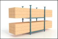 China Common Powder Coating Stacking Racks For Chemicals Bag Storage Heavy Duty And Foldable for sale