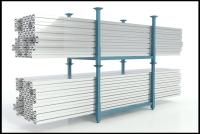 China Common Powder Coating Stacking Racks For Chemicals Bag Storage Heavy Duty And Foldable for sale