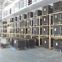 China QIFEI-Wire Mesh Container Adjustable Mobility For Industrial Wire Baskets for sale