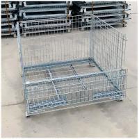 China Foldable Galvanized Steel Bin Pallet Mesh Container Welded Portable 100-1500 Closed Open for sale