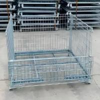 China Foldable Galvanized Steel Bin Pallet Mesh Container Welded Portable 100-1500 Closed Open for sale