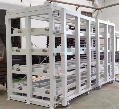 China Multi-Level Hand-Cranked Roll out Sheet Metal Rack for Heavy-Duty Sheet/Plate Storage for sale