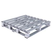 China Galvanized One Sided Steel Pallets for Warehouse Serviceability and Customization for sale