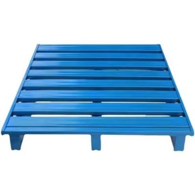 China 2 Way Forklift Entry Heavy Duty Steel Pallet for Warehouse 0-5m Height Durable Design for sale