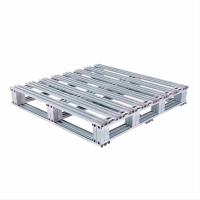 China QF-Pallet Single/Double Faced 4 Way Entry Load Capacity Warehouse Metal Steel Pallets for sale