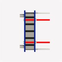 China High Pressure Compact Structure Semi-Welded Gasket Plate Heat Exchanger for sale
