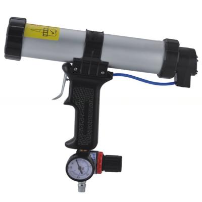 China 9 inches for 310ml cartridge and sausage both used air operated caulking gun pneumatic power caulking gun for sale