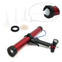 China sausage sealant type red air caulking gun with barometric dial for sale
