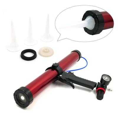 China sausage sealant type red air caulking gun with barometric dial for sale