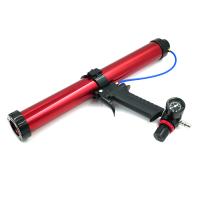 China sausage sealant type red air caulking gun with barometric dial for sale