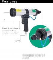 China Air Power Caulk Gun  Professional airflow Caulking Gun Cartridge airpower caulk gun Pneumatic Applicator for sale